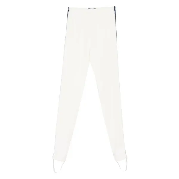 Prada Slim Fit Knit Trousers Leggings - Cream