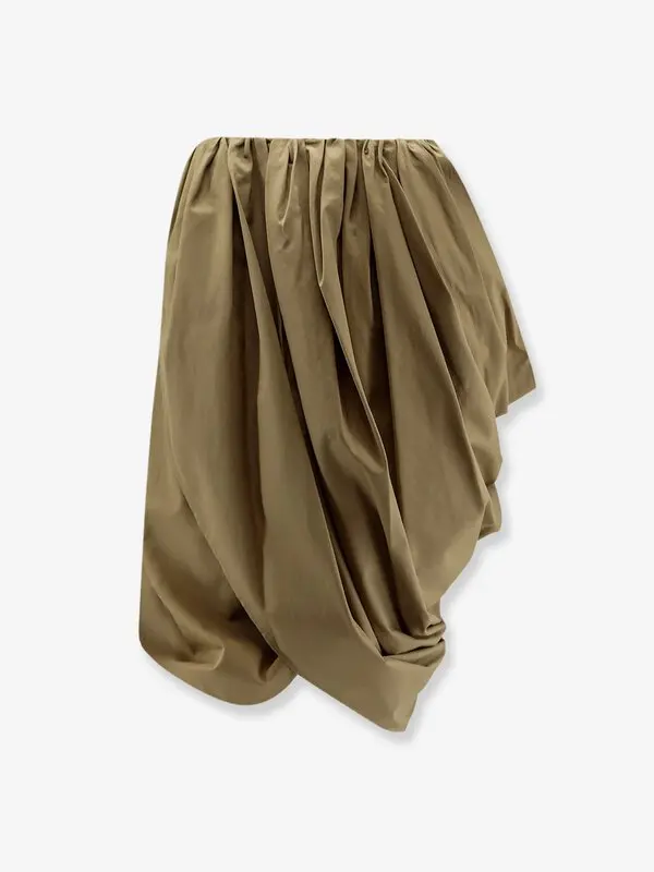 Chloé Draped Cotton Skirt