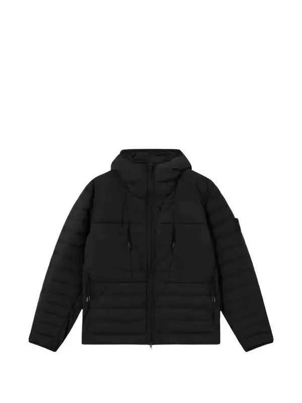 Stone Island Padded Hooded Jacket - Black