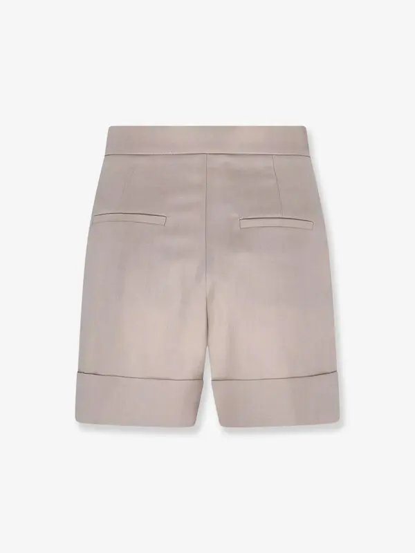 Max Mara Virgin Wool Blend Shorts - Multicolor