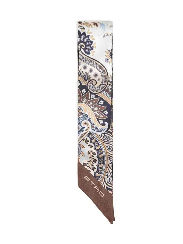 Etro Silk Twill Paisley Scarf - Multicolor