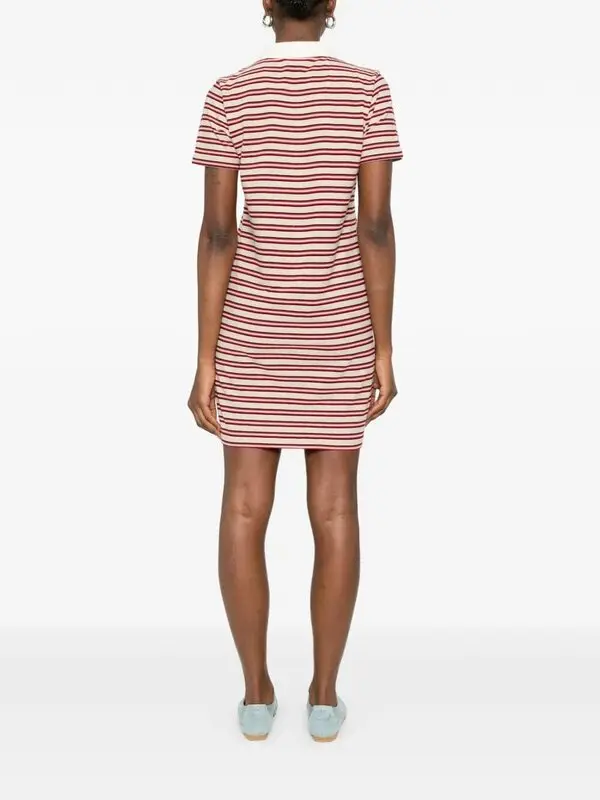 A.p.c. Raye Cotton Striped Polo Dress