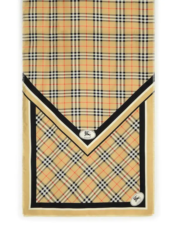 Burberry Beige Wool Scarf - Cream
