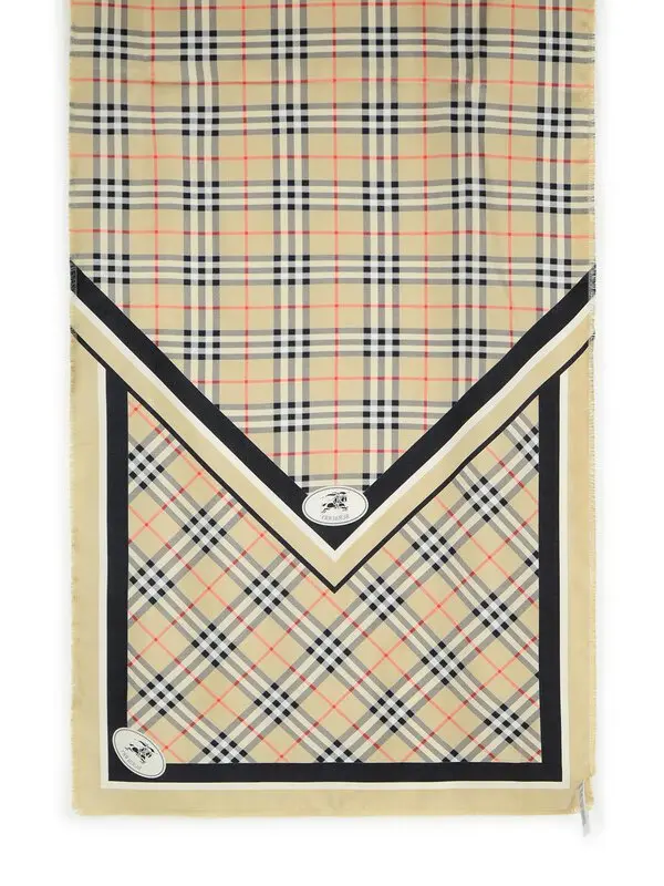 Burberry Beige Wool Scarf - Cream