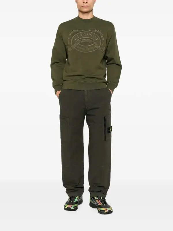 Stone Island Pantaloni Cargo Con Patch Logo