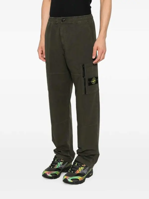 Stone Island Pantaloni Cargo Con Patch Logo