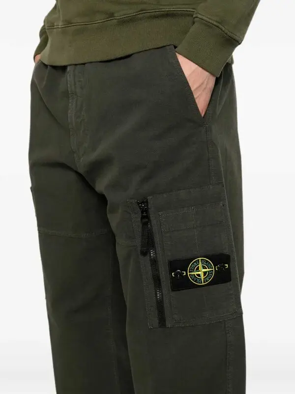 Stone Island Pantaloni Cargo Con Patch Logo