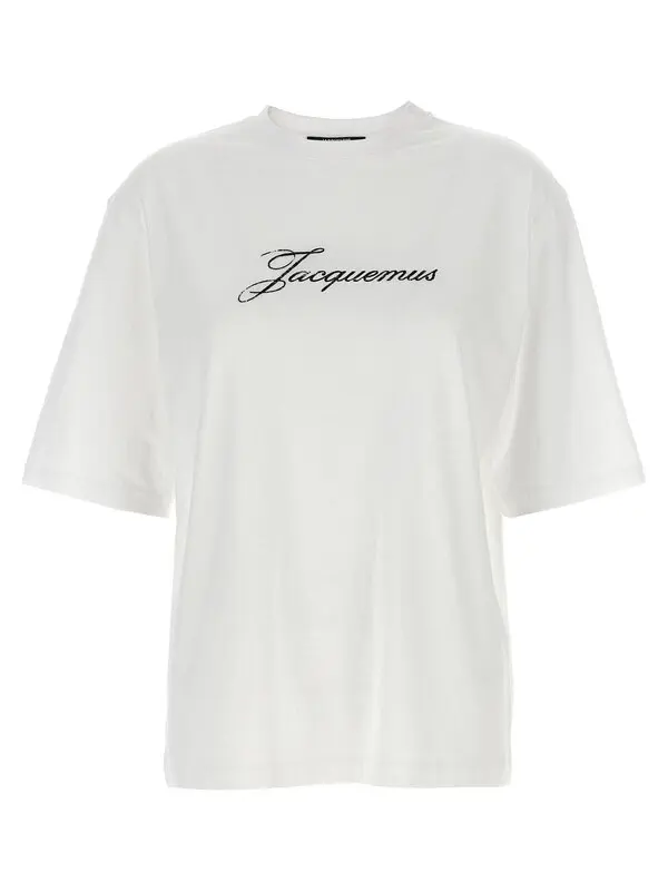 Jacquemus Cotton Blend Crew Neck T-shirt - White