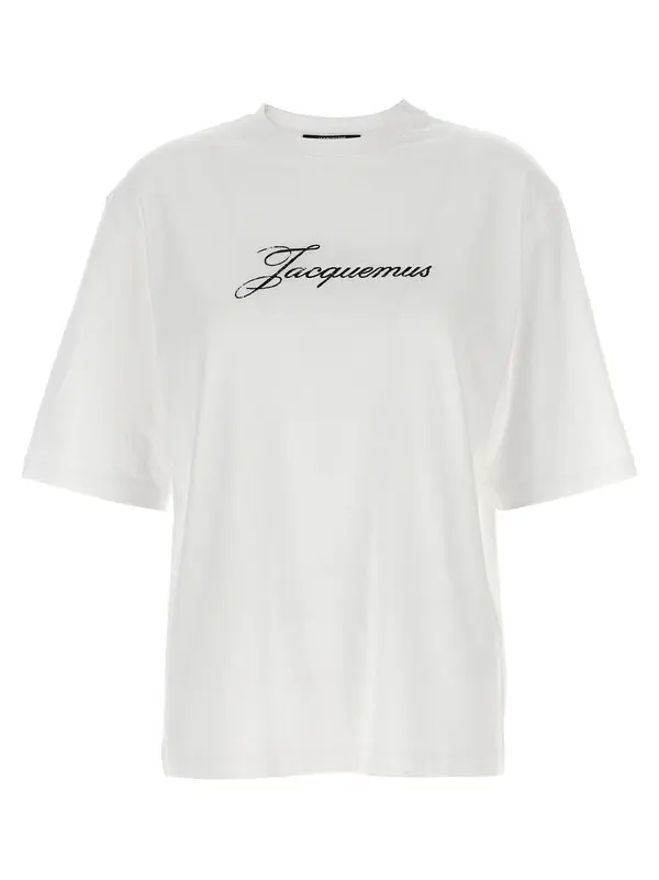 Jacquemus Cotton Blend Crew Neck T-shirt - White
