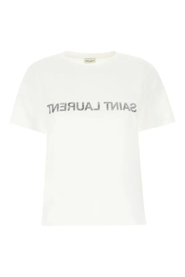Saint Laurent Logo Print T-shirt - Multicolor