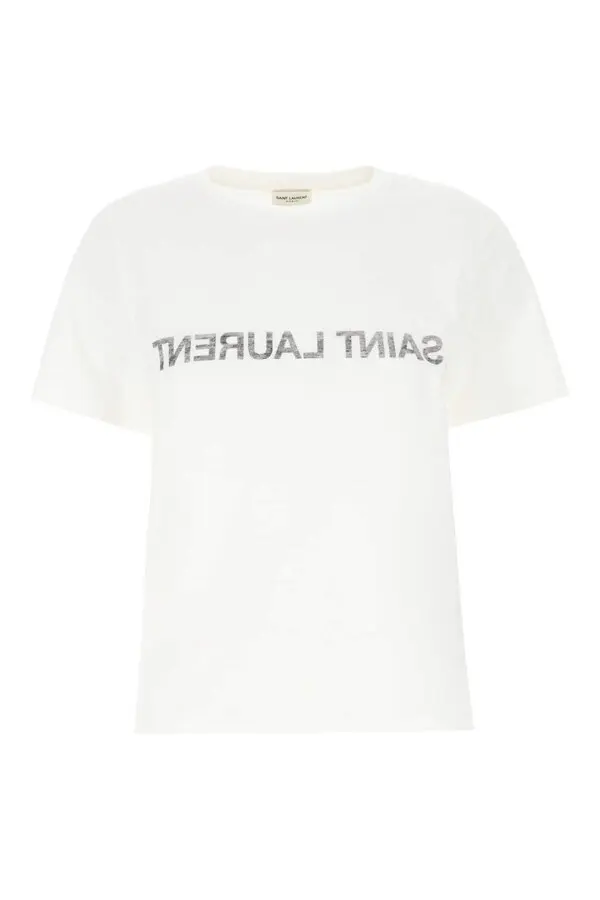 Saint Laurent Logo Print T-shirt - Multicolor