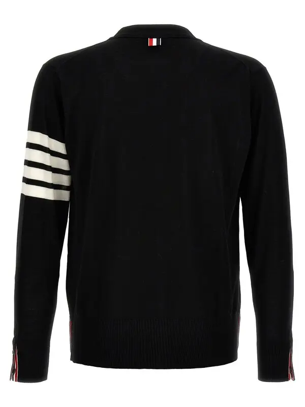 Thom Browne Merino Wool Cardigan - Black