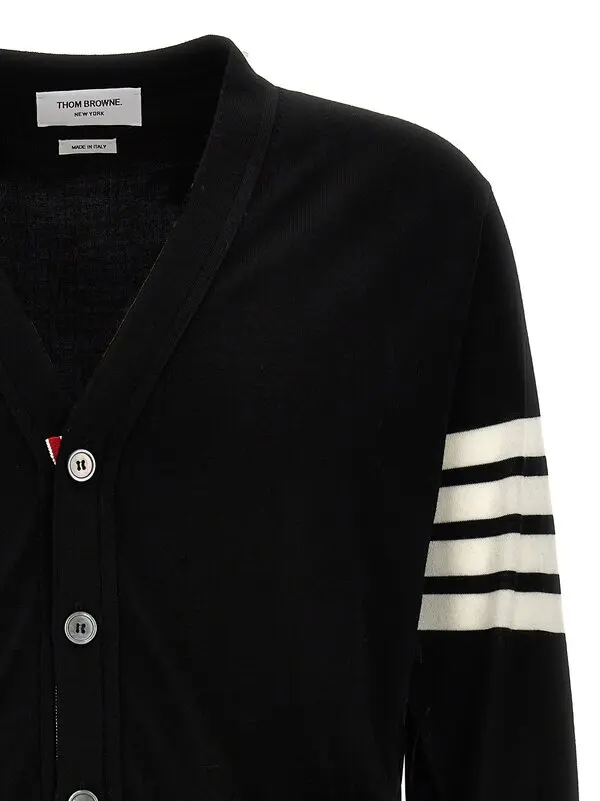 Thom Browne Merino Wool Cardigan - Black