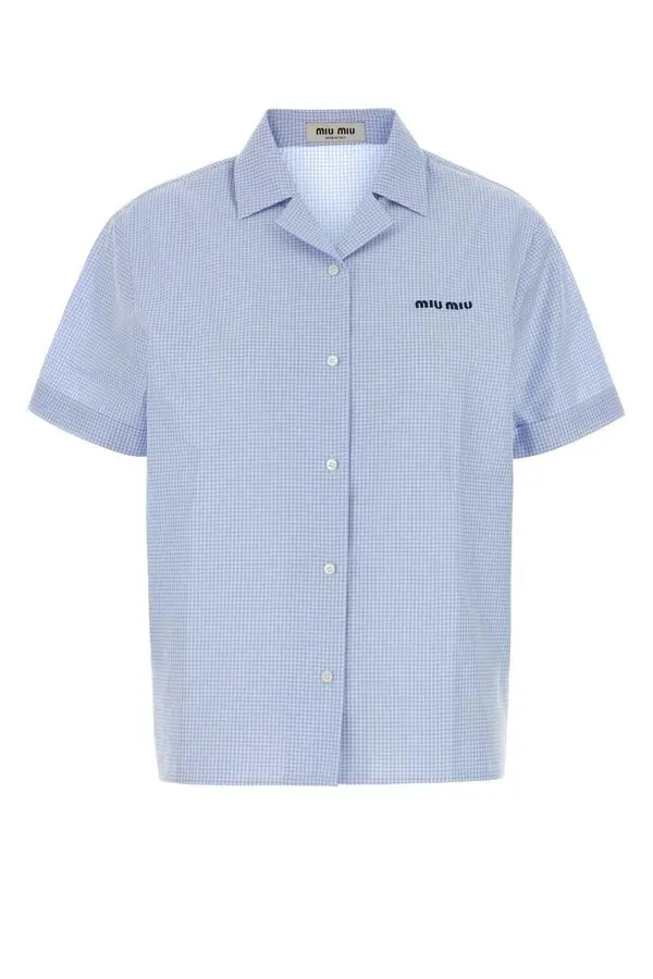Miu Miu Embroidered Cotton Shirt - Multicolor