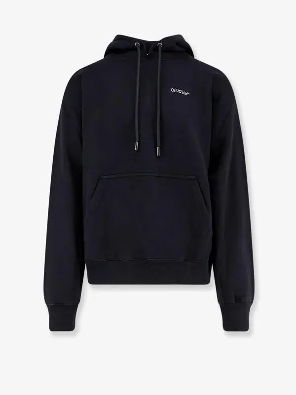 Off-White Cotton Sweatshirt - Black