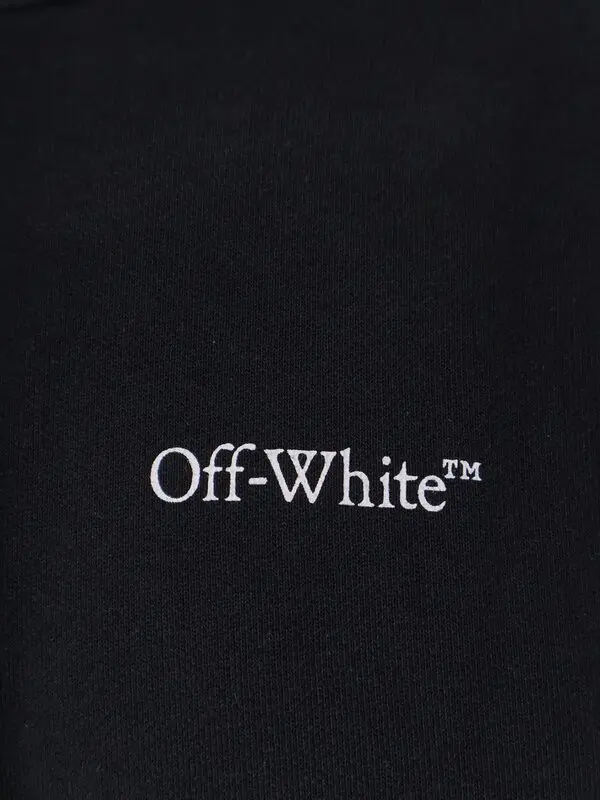 Off-White Cotton Hoodie - Black