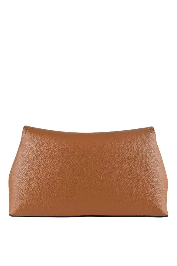 TOTEME T-lock Clutch - Brown