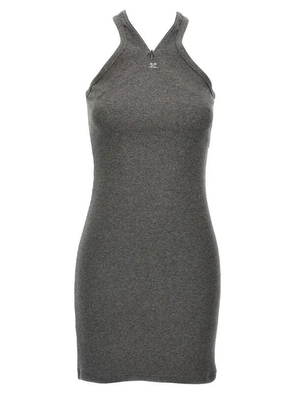 COURREGES Criss Cross 90's Mini' Dress - Gray