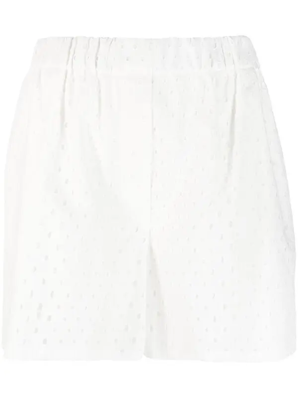 Kenzo Broderie Anglaise Shorts - White