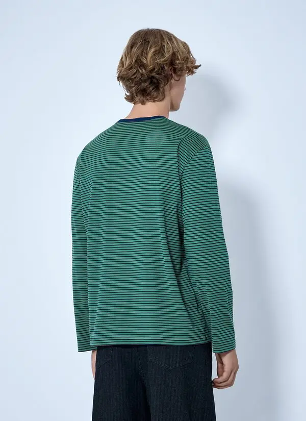 Miu Miu Striped Long Sleeve T-shirt