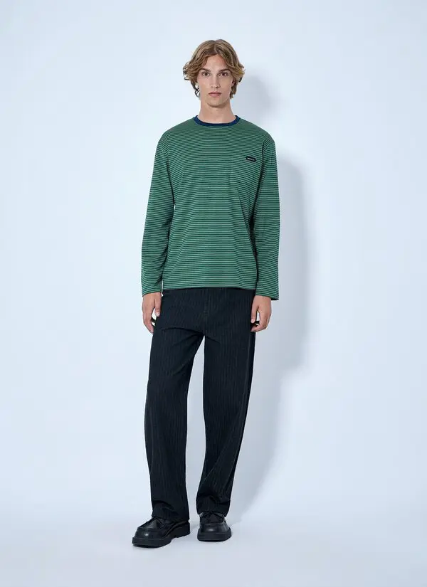 Miu Miu Striped Long Sleeve T-shirt - Green
