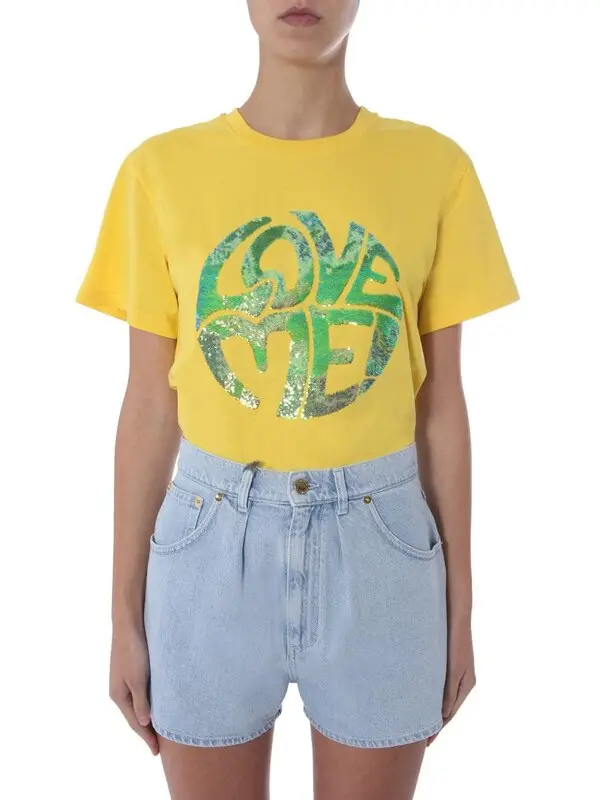 Alberta Ferretti Crew Neck T-shirt - Yellow