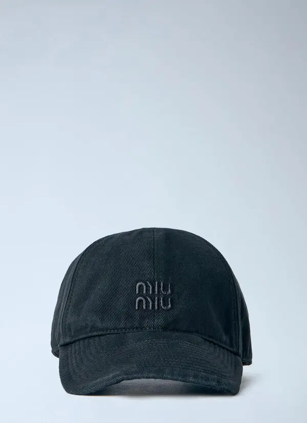Miu Miu Drill Baseball Cap - Black