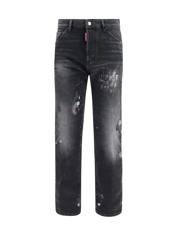 Dsquared2 Teddy Dark Wash Stretch Denim Jeans - Black