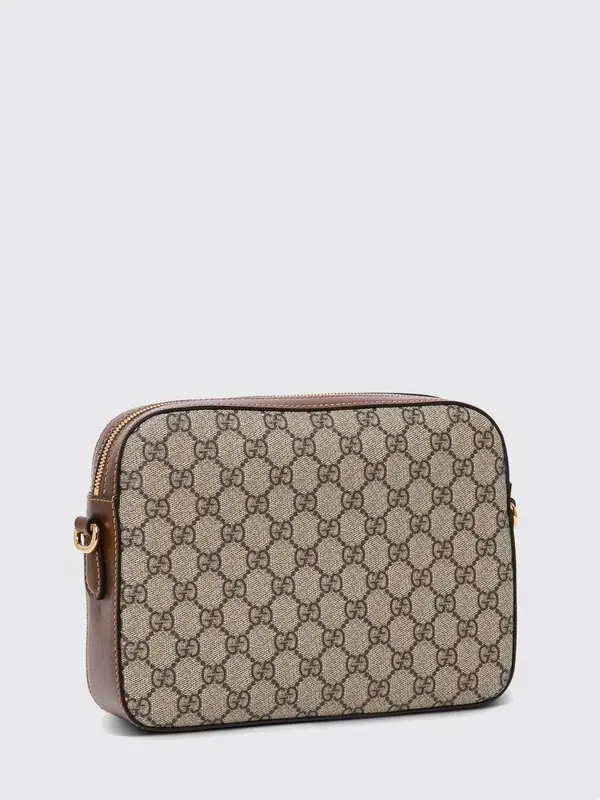 Gucci Interlocking G Crossbody Bag In Gg Supreme Fabric - Cream