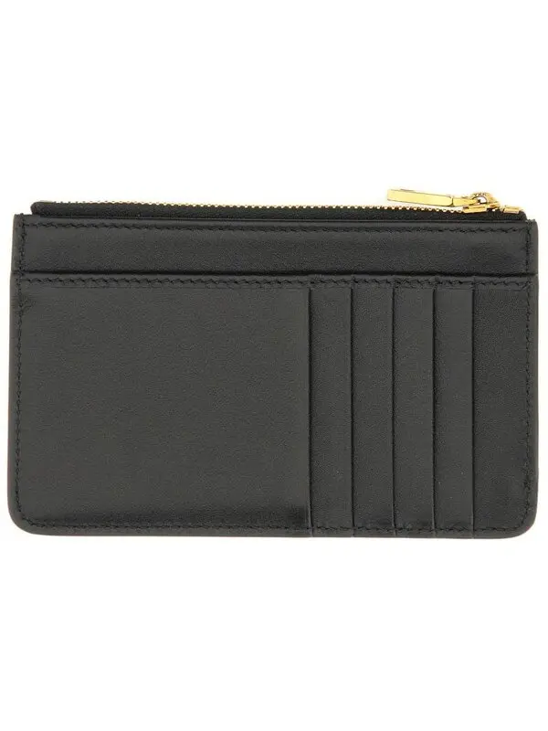 Dolce & Gabbana Calfskin Plongé Card Holder - Black