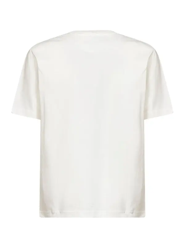 Etro Beige Cotton Logo-embroidered T-shirt