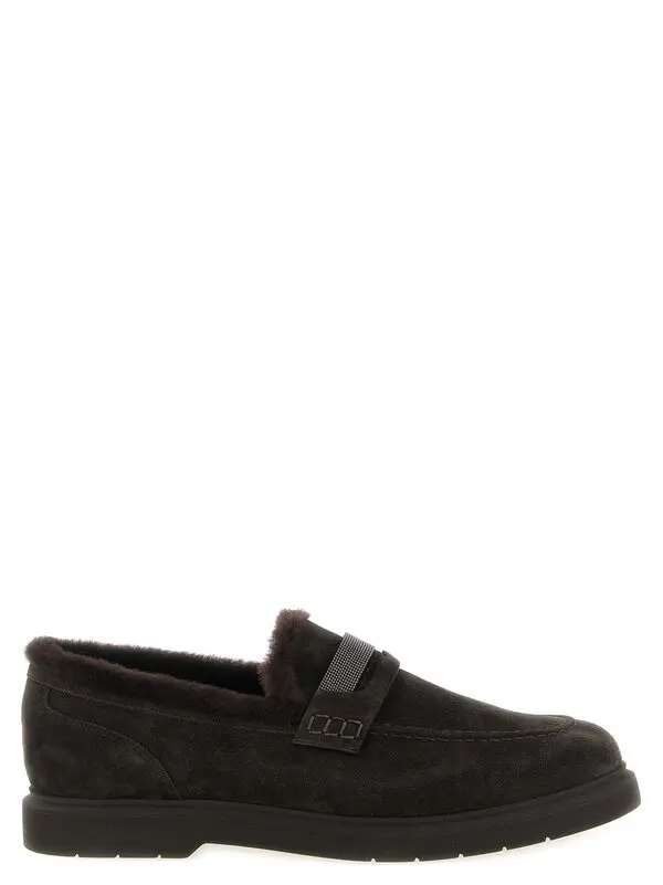 Brunello Cucinelli Penny Loafer' Loafers - Brown