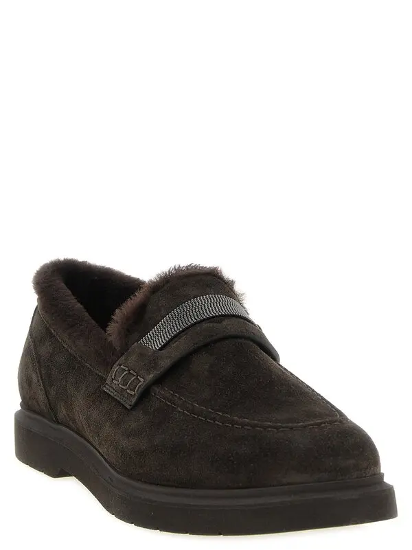 Brunello Cucinelli Penny Loafer' Loafers - Brown