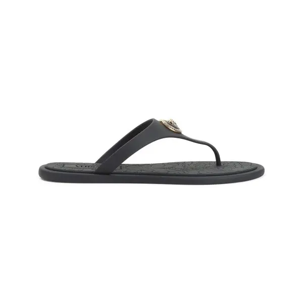 Versace Rubber Slides - Black
