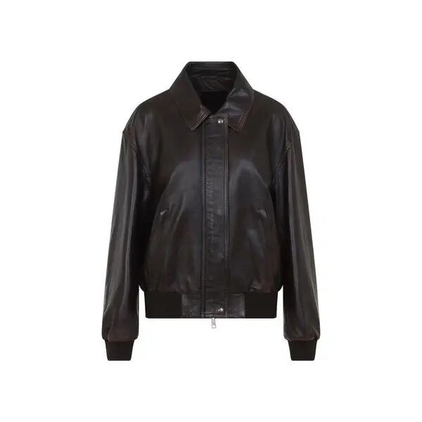 Prada Leather Jacket - Brown