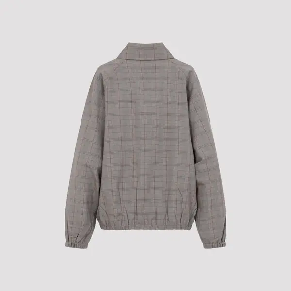 Miu Miu Checked Blouson - Brown