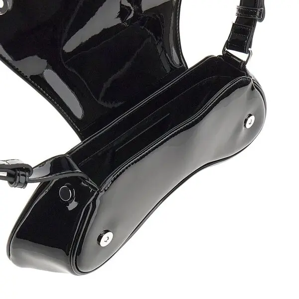 DIESEL® Glossy Faux Leather Play Bag - Black