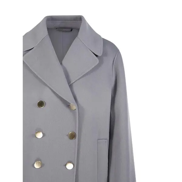 Max Mara Grey Coats Double Breasted & Peacoats