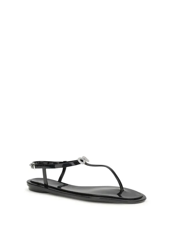 Mach & Mach Double Bow Sandals - Black