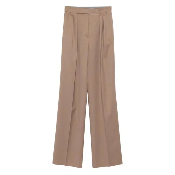 Max Mara Neutrals Trousers Straight Trousers