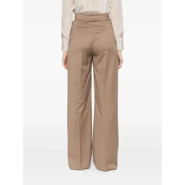 Max Mara Neutrals Trousers Straight Trousers