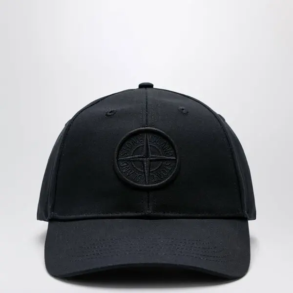 Stone Island Logo Baseball Cap - Black