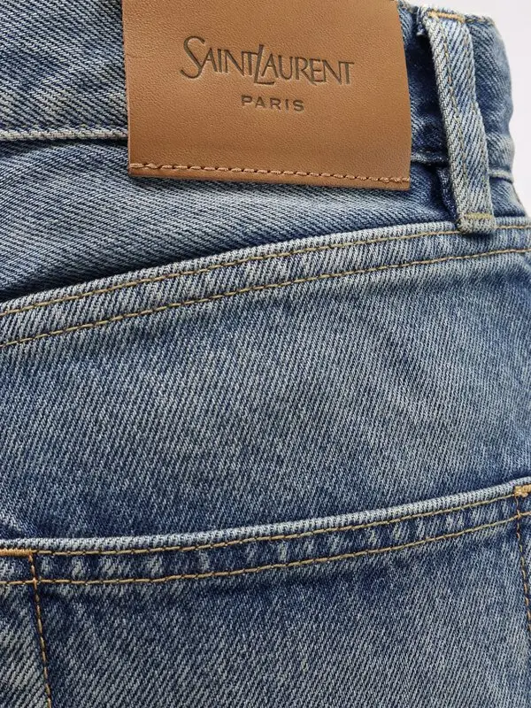 Saint Laurent Ankle Midi Blue Denim Jeans