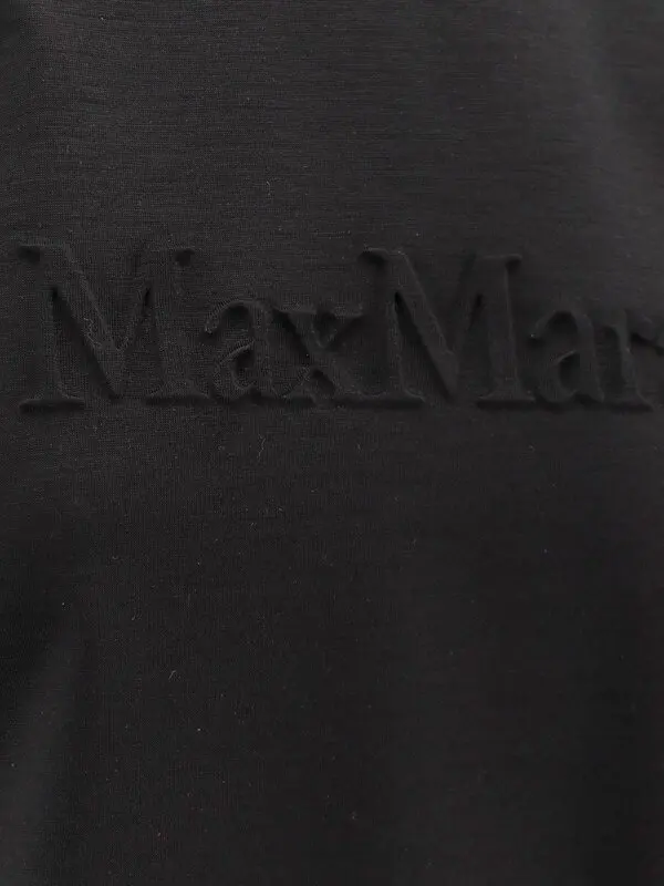 Max Mara Peter Wool T-shirt With Embossed Frontal Logo - Multicolor