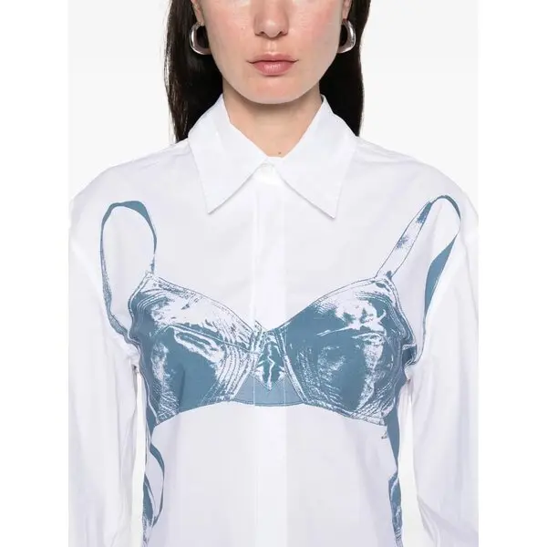 JEAN PAUL GAULTIER Printed Cotton Shirt - White