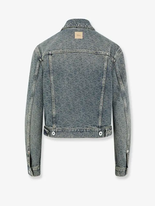 Dior Denim Jacket With Oblique Motif - Multicolor