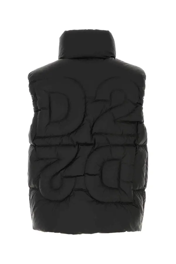 Dsquared2 Nylon Sleeveless Down Jacket - Black