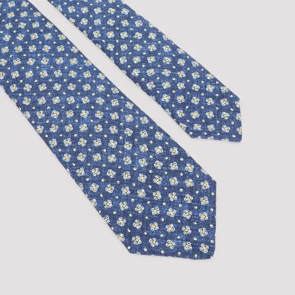 Kiton Silk Tie - Blue