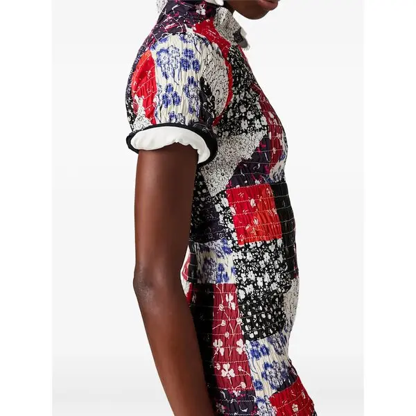 Miu Miu Floral Motif Printed Dress - Blue