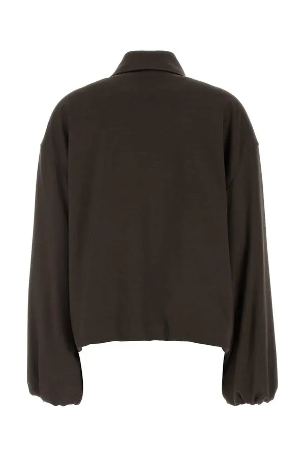 Loewe Chocolate Viscose Blend Jacket - Brown